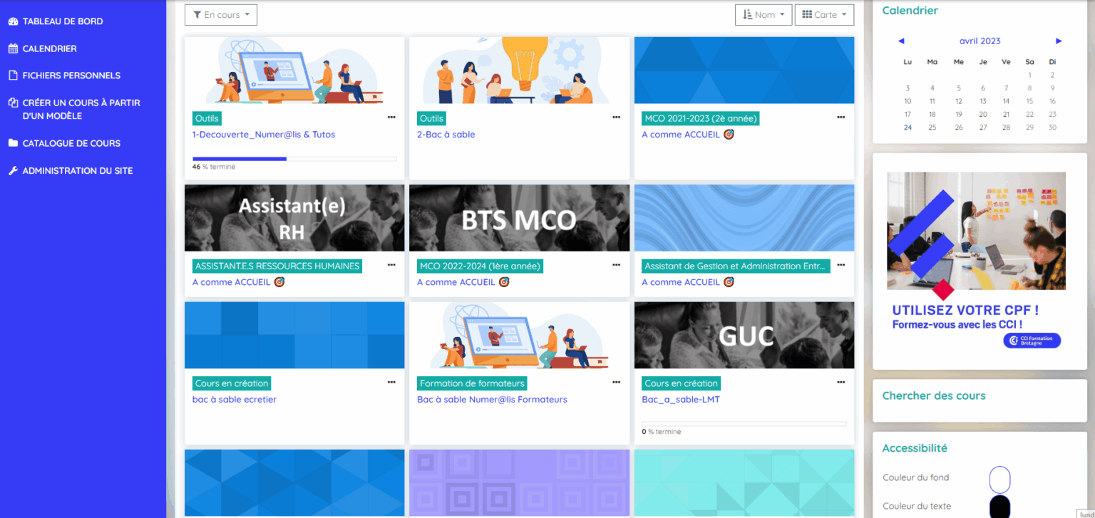 Retour d’expérience de la CCI Bretagne sur leurs plateformes Moodle : Numer@lis - E-learning Touch'