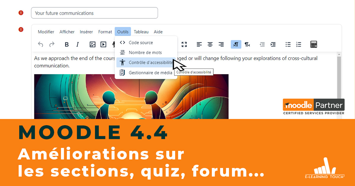 Les nouveautés de la version 4.4 de Moodle